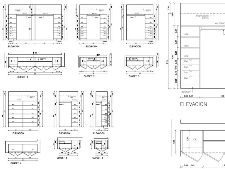 Armoires - Dressings - Archweb dwg