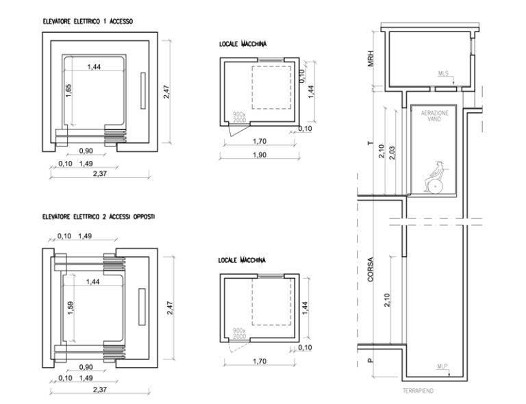 Elevators - Archweb dwg