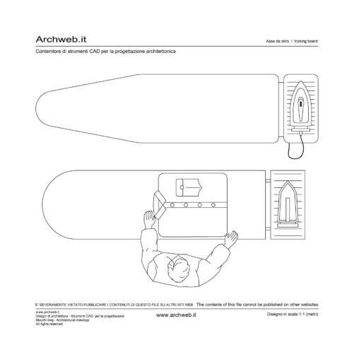 Lavanderia - Assi da stiro - Archweb dwg