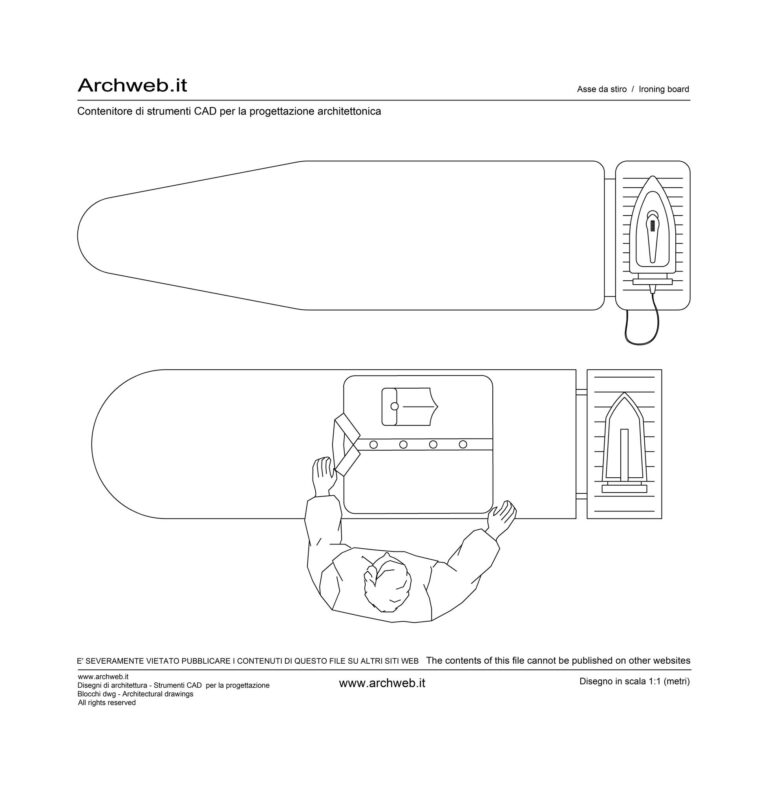 Laundry - Ironing Boards - Archweb dwg