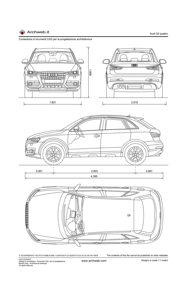 Audi Q3 quattro - Archweb dwg