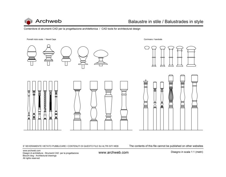 Balustrades in style - Archweb dwg