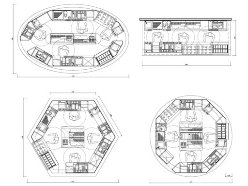 Bar - Indoor Kiosks - Archweb dwg