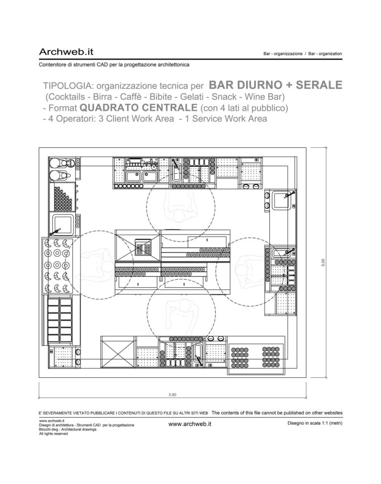 Bar - Indoor Kiosks - Archweb dwg
