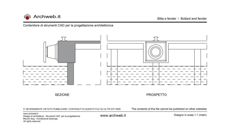 Port dock section with fenders - Archweb