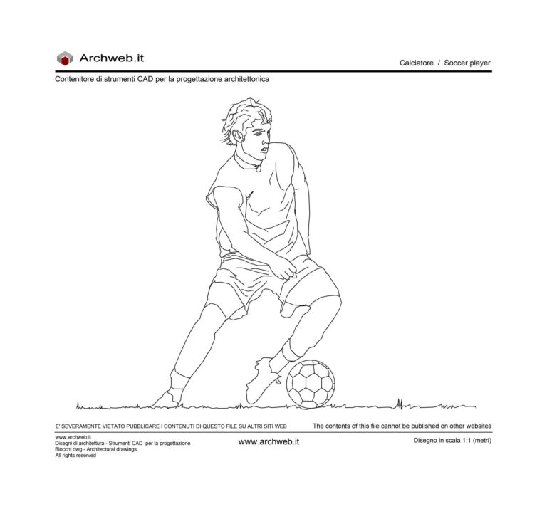 Footballers - dwg figures - Archweb cad