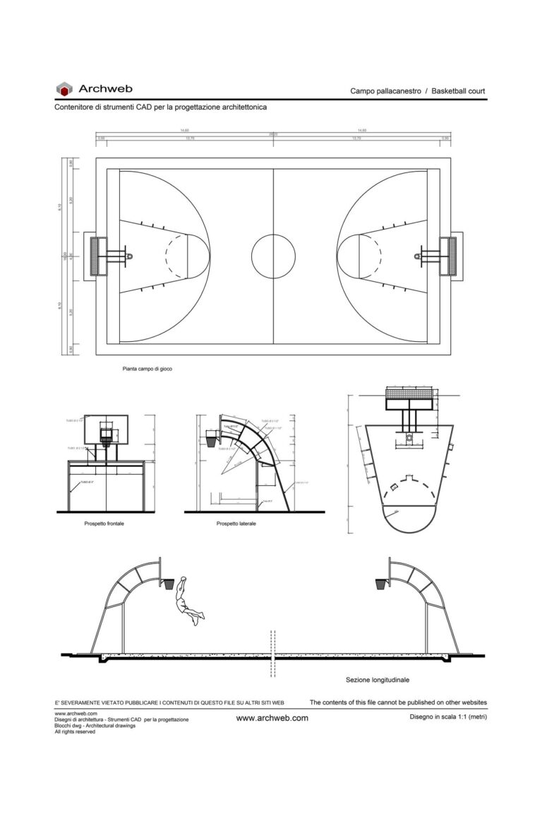 Basketball court 04 - Archweb dwg