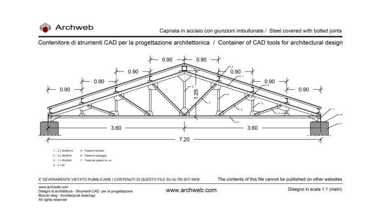 Capriate in acciaio - Archweb dwg