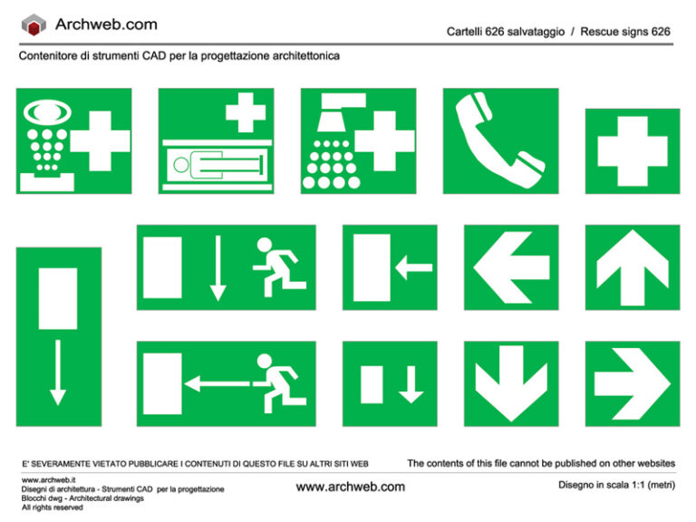 Safety symbols - Archweb dwg