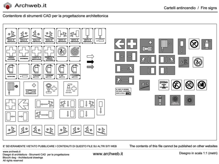 Fire symbols - Archweb dwg
