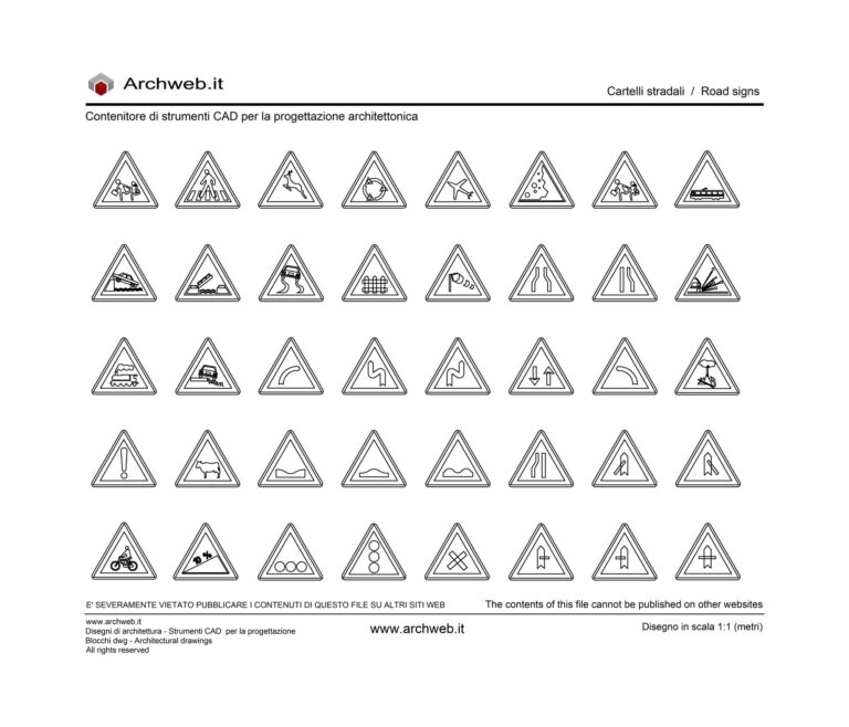 Road signs - Archweb dwg