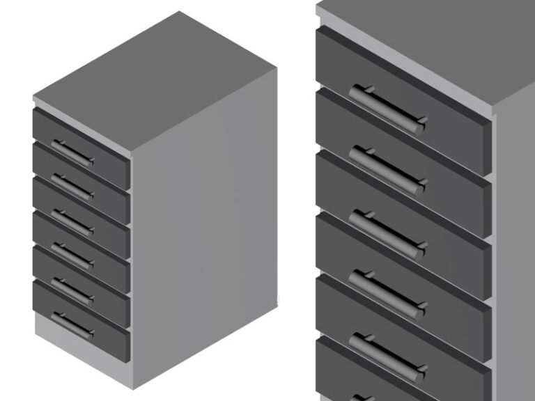 Shelving - filing cabinets dwg