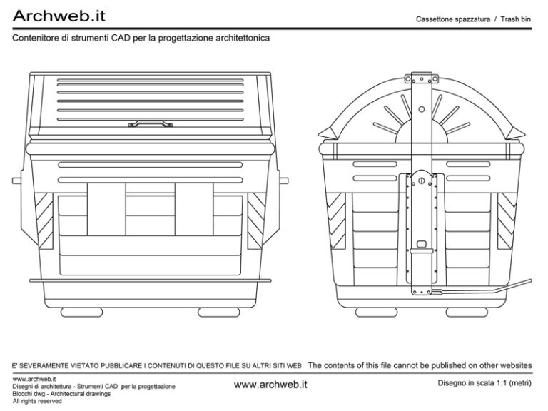 Urban waste containers - Archweb dwg