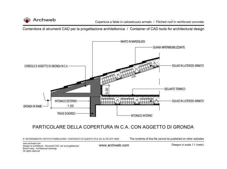 Coperture a falde in cemento armato - Archweb dwg