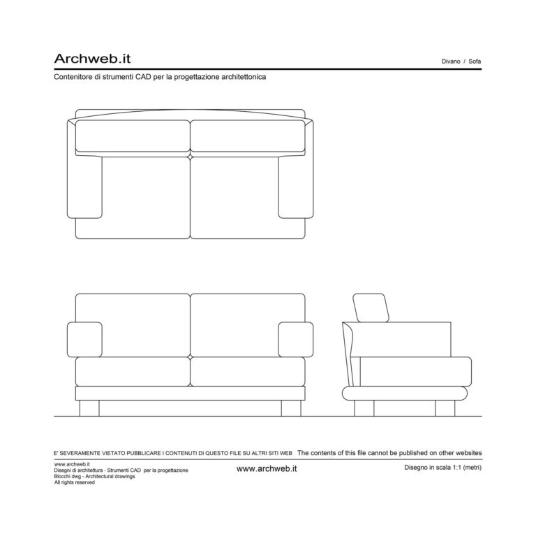 Sofa floor plan - Archweb dwg
