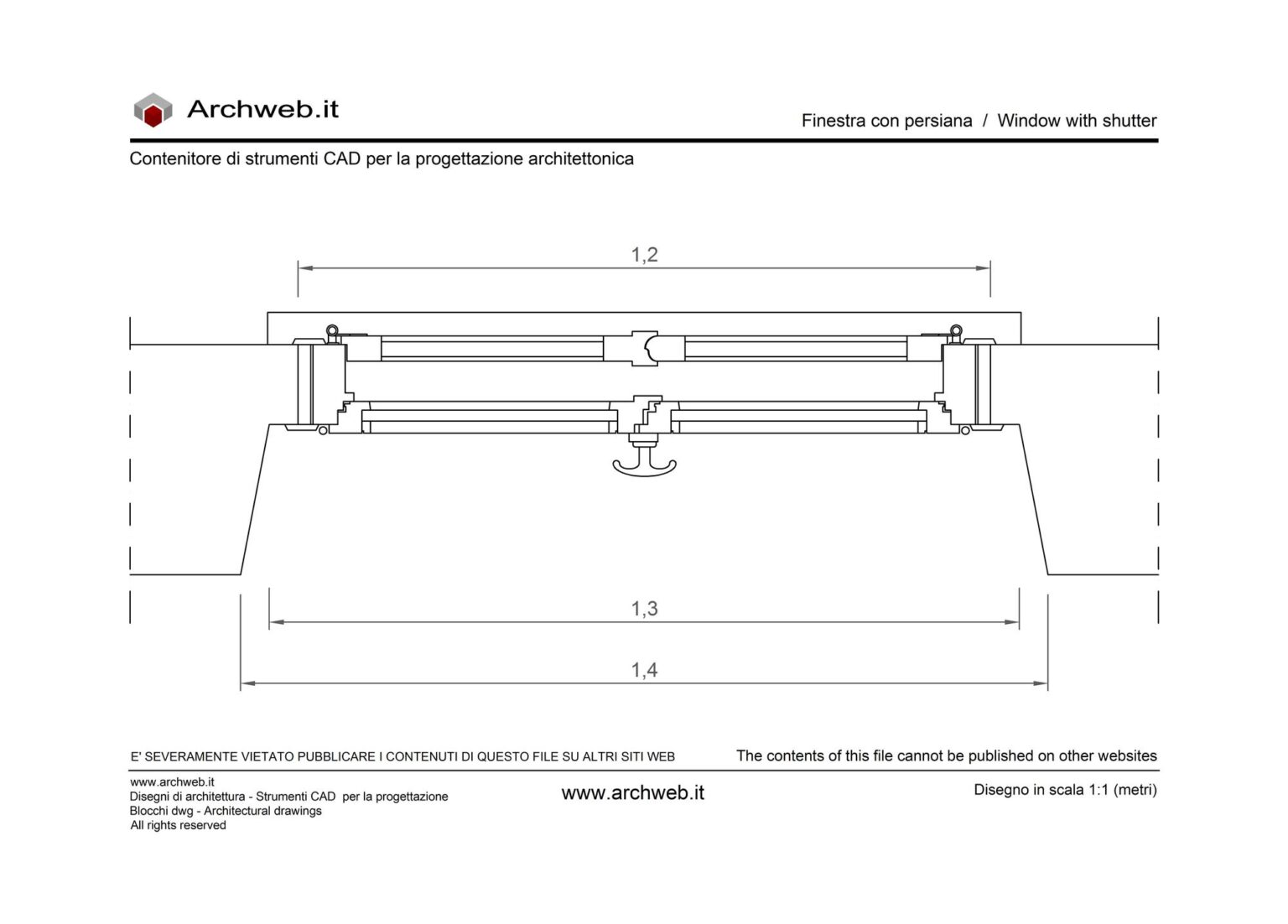 Finestre con persiane - Archweb dwg