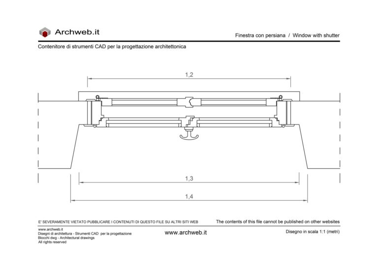 Windows with shutters - Archweb dwg