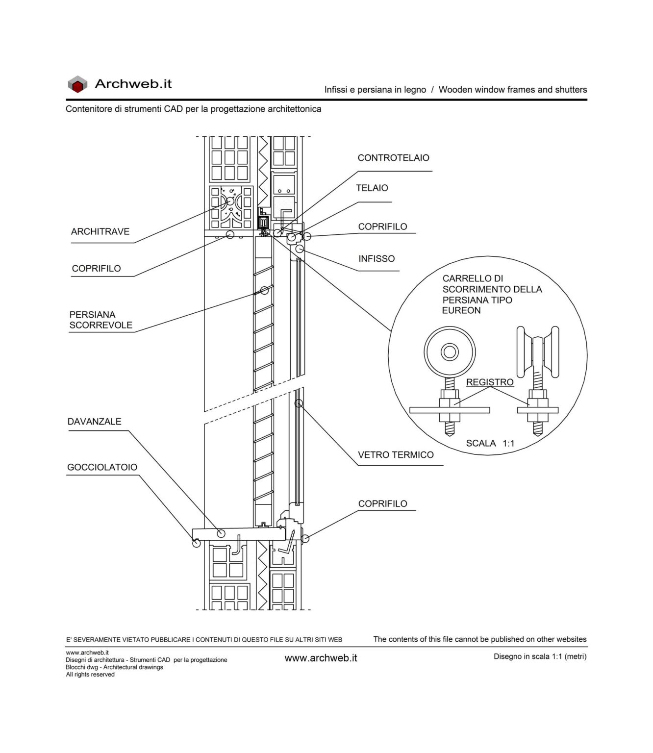 Finestre in legno - Archweb dwg