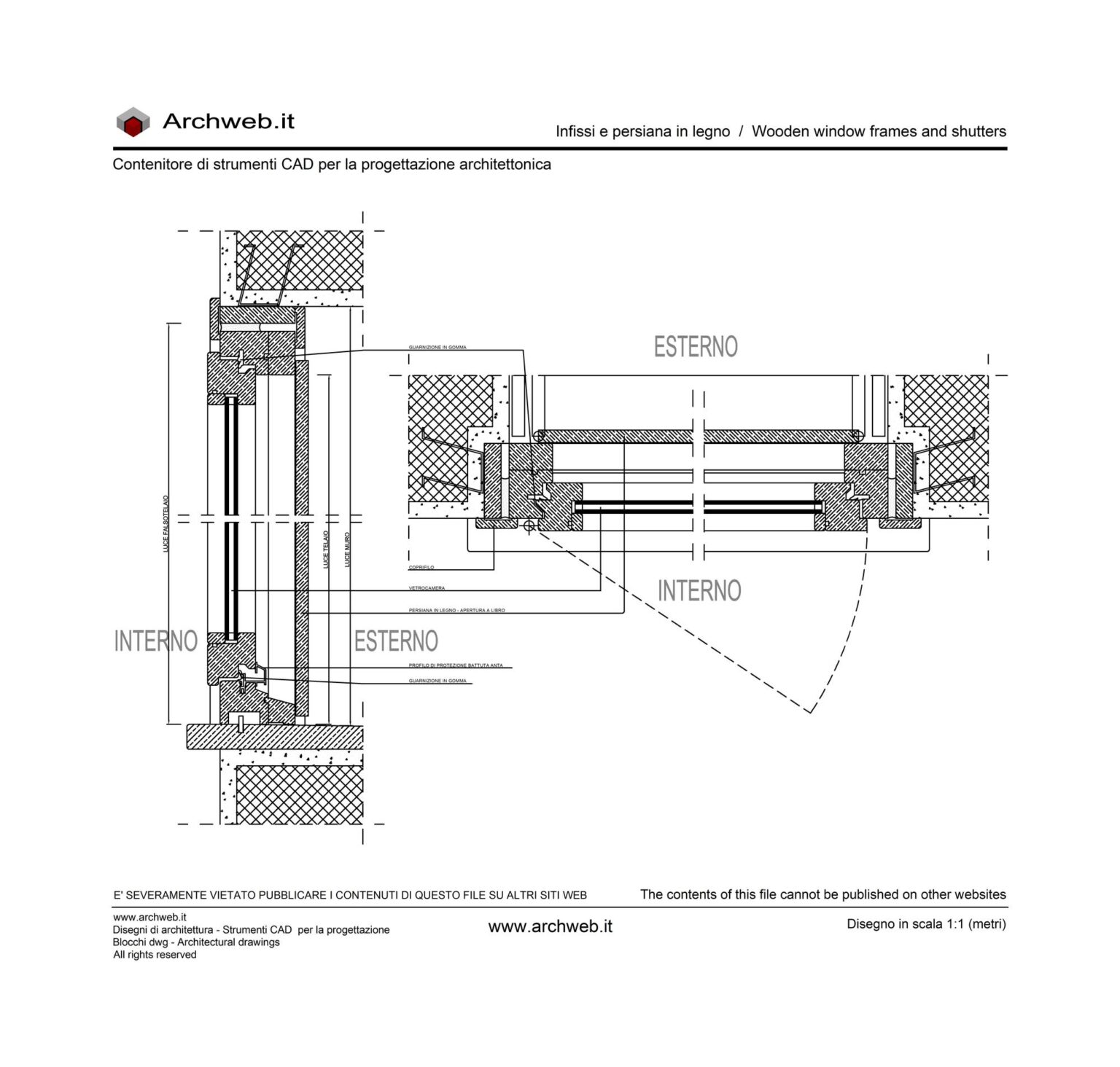 Finestre in legno - Archweb dwg