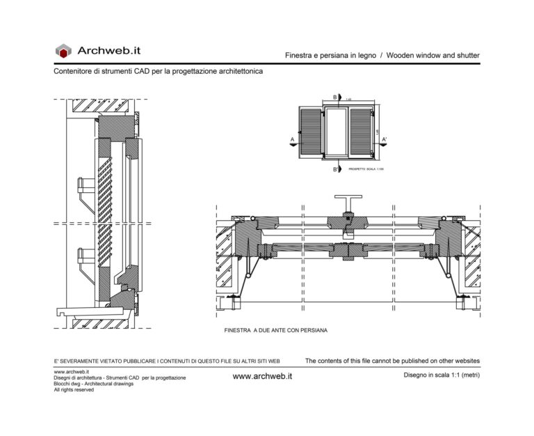 Windows with shutters - Archweb dwg