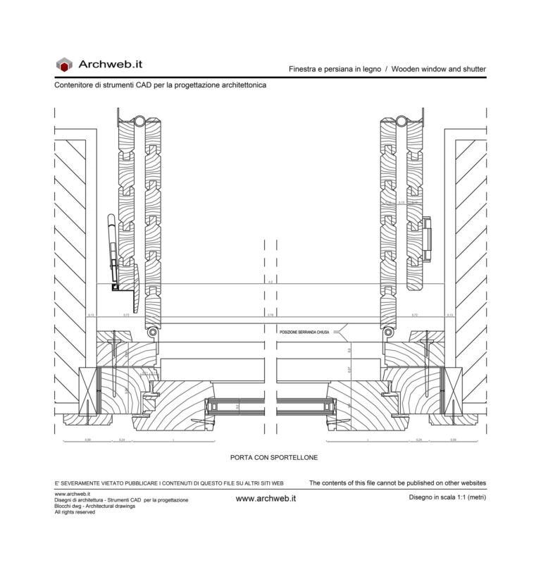 Windows with shutters - Archweb dwg