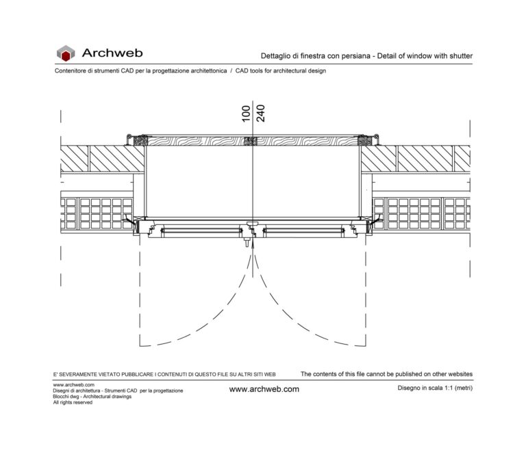 Windows with shutters - Archweb dwg