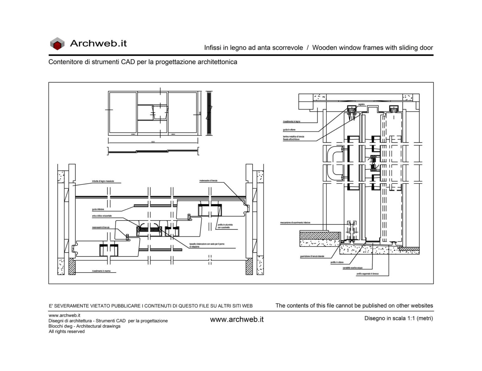 Finestre in legno - Archweb dwg