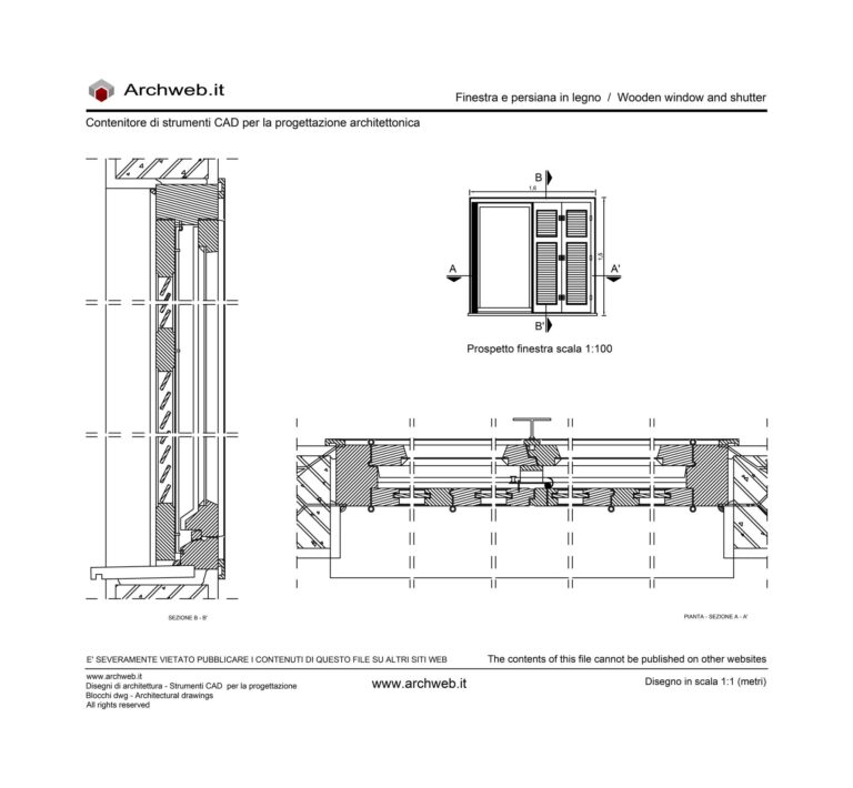 Windows with shutters - Archweb dwg
