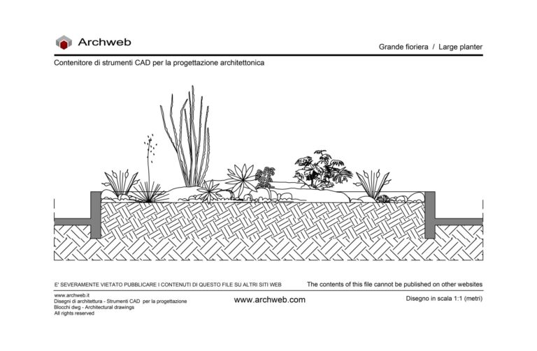Flowerpots - Flowerbeds dwg
