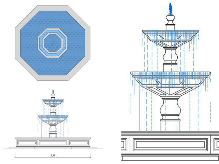 Urban Fountains - Archweb dwg