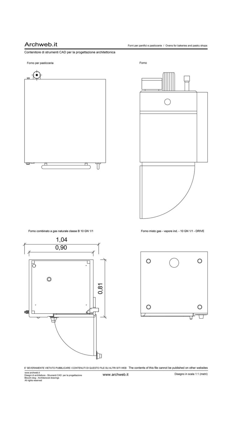 Bakery Ovens - Pastry Shops - Archweb dwg