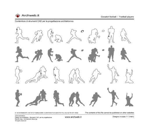 American Football Players - Archweb dwg