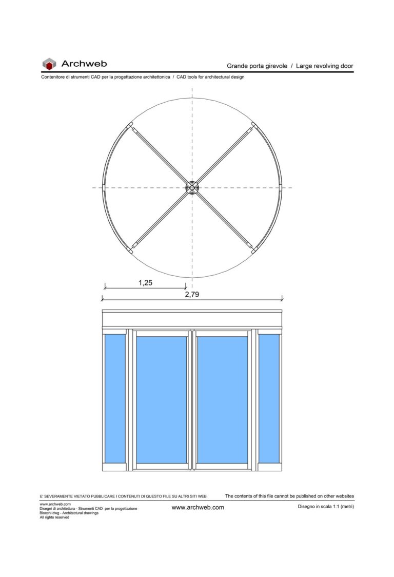 Revolving doors and entrance doors - Archweb dwg