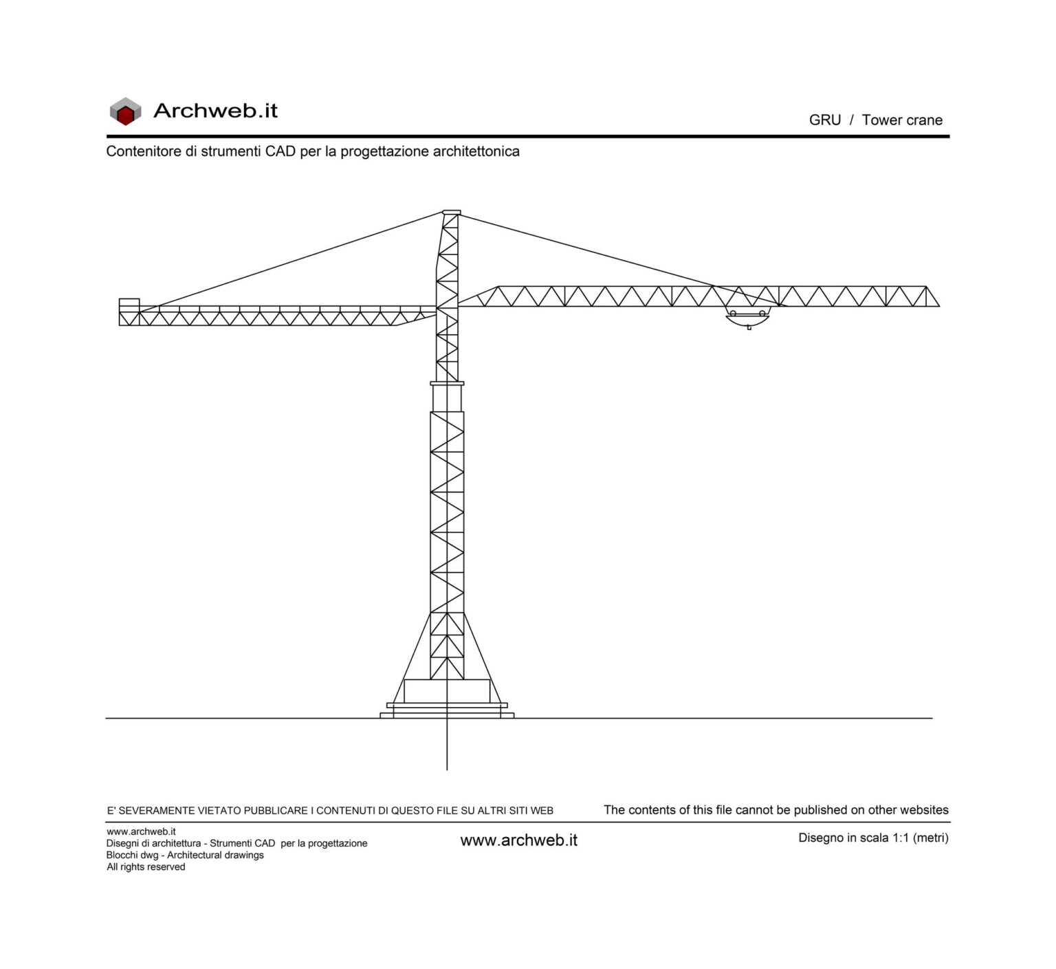 Gru tower crane 01 - Archweb dwg