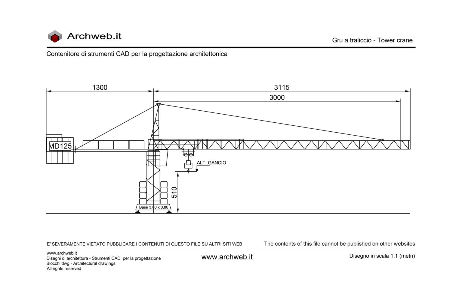 Gru tower crane 02 - Archweb dwg