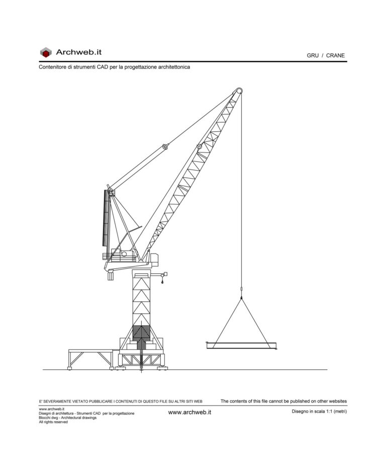 Gru tower crane 03 - Archweb dwg