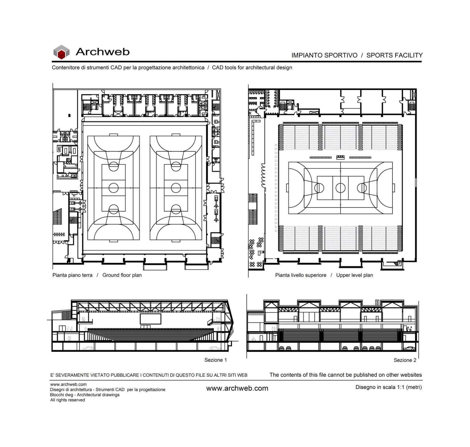 Installation sportive 01 - Archweb dwg