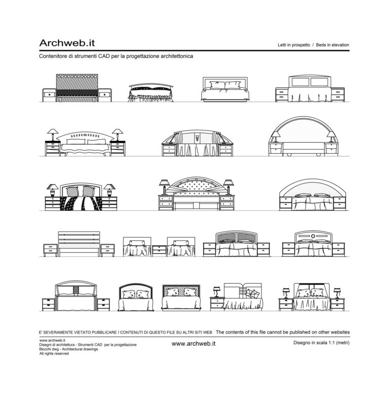 Bedroom elevation 01 - Archweb dwg