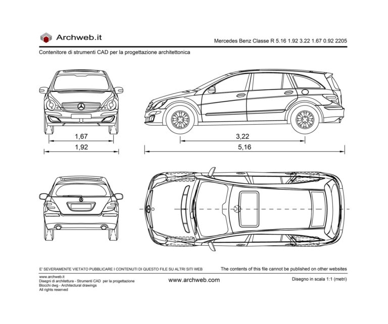 Mercedes Benz Classe R - Archweb dwg