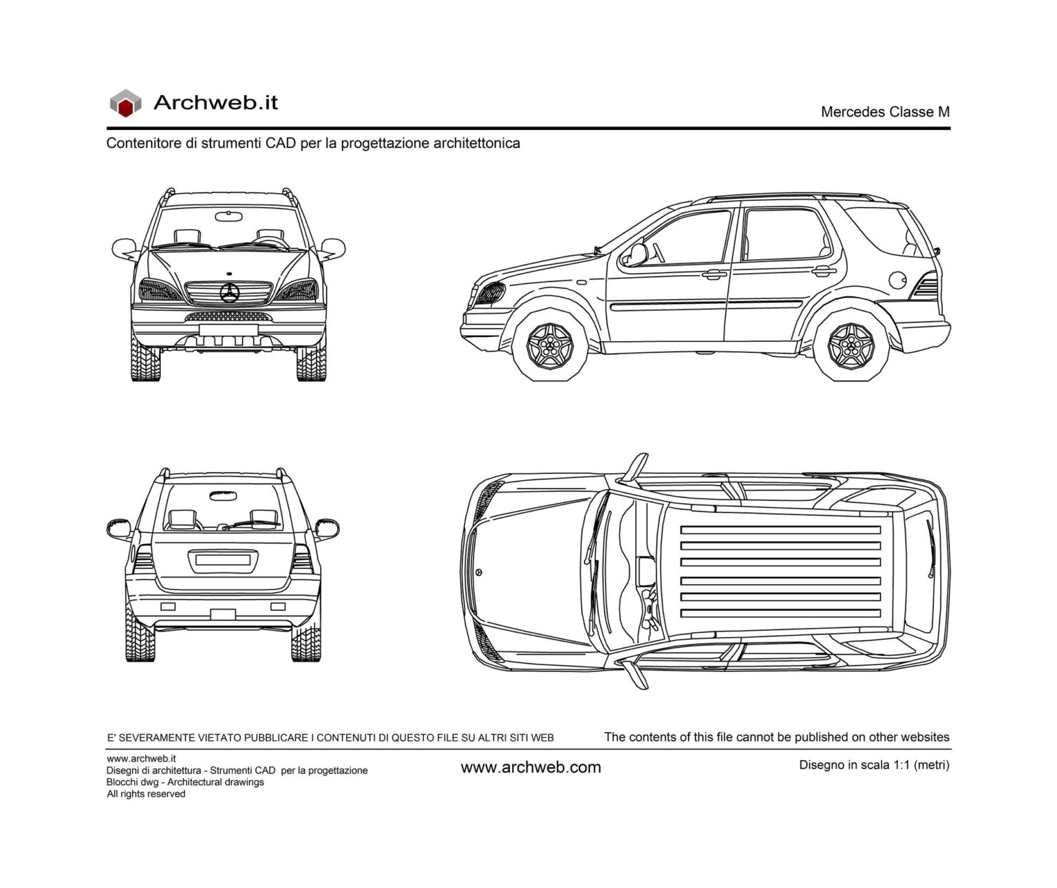 Mercedes M-Class - Archweb dwg