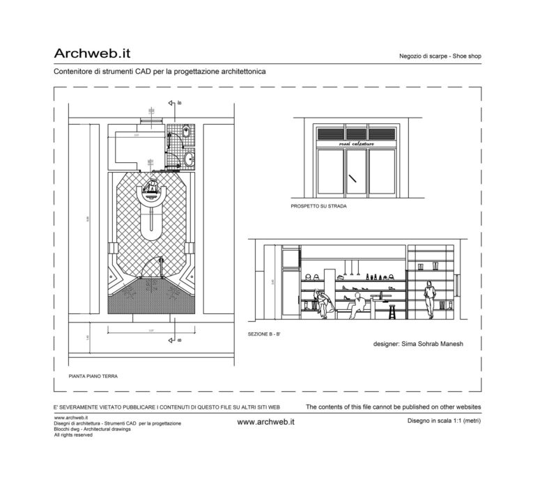 Shops - Commercial establishments - Archweb dwg
