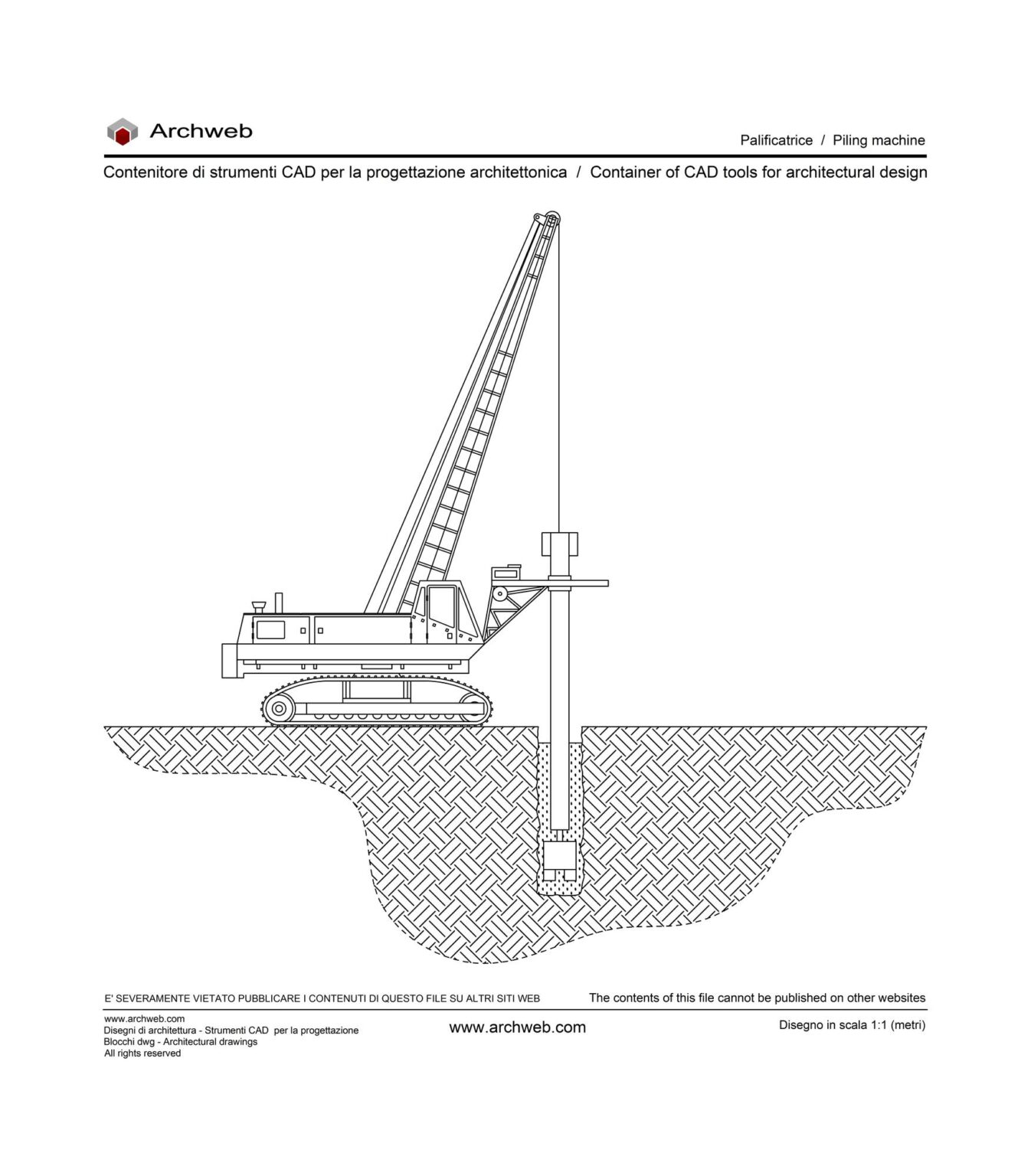 Piling machine - Archweb dwg