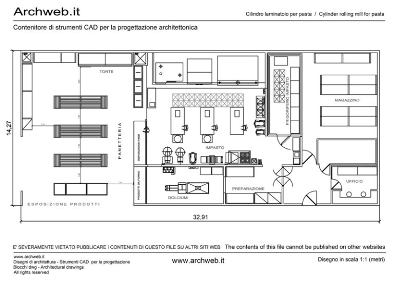 Bakery Ovens - Pastry Shops - Archweb dwg