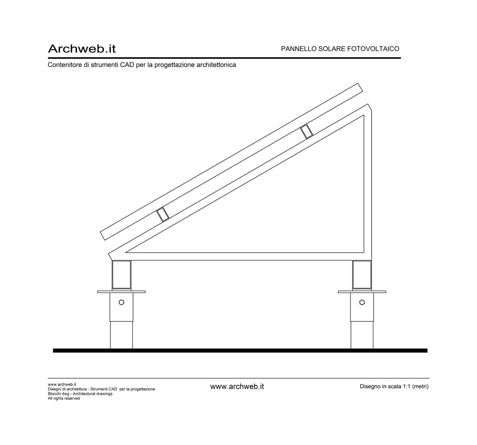 Photovoltaic panel dwg - Archweb