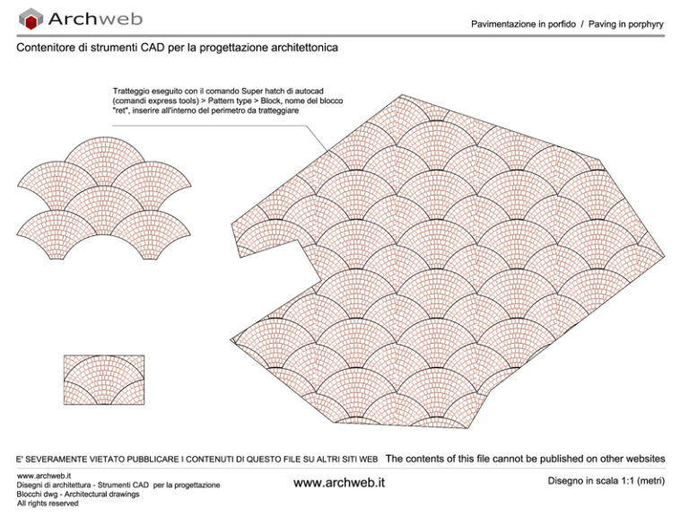 Pedestrian path pav. 3 - Archweb dwg