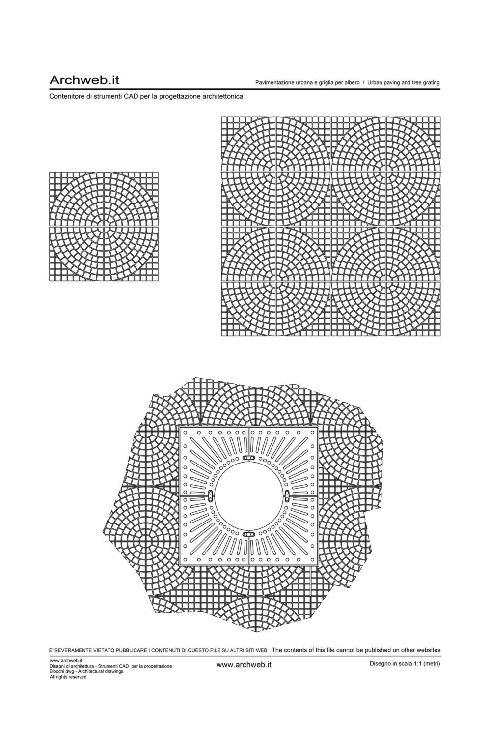 Pedestrian path pav. 3 - Archweb dwg