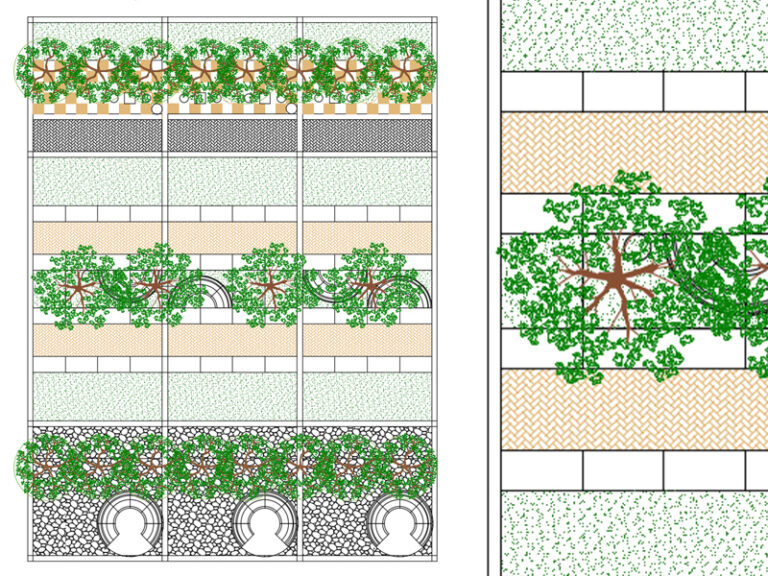 Pedestrian path pav. 3 - Archweb dwg