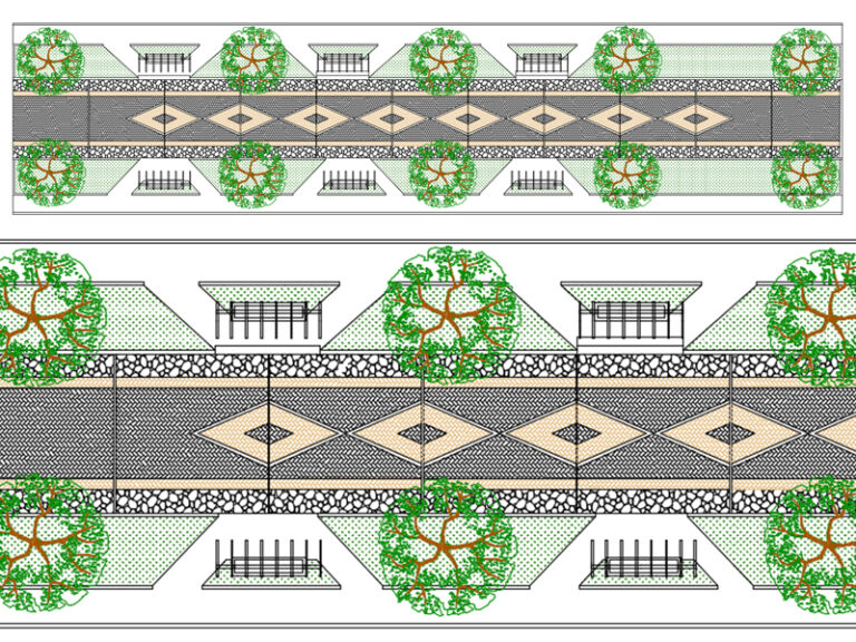 Pedestrian path pav. 3 - Archweb dwg