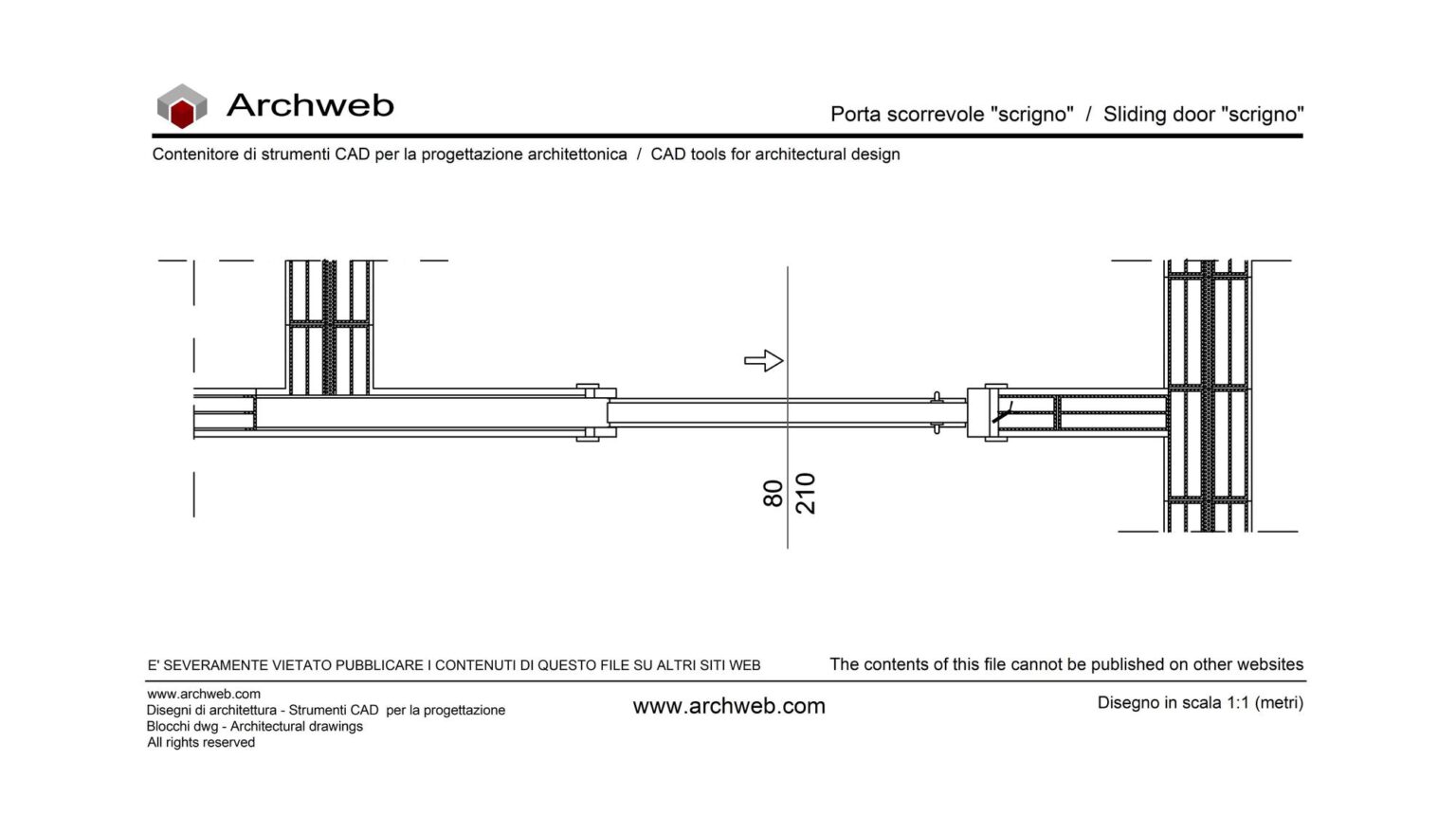 Portas de correr e tipo caixão - Archweb dwg