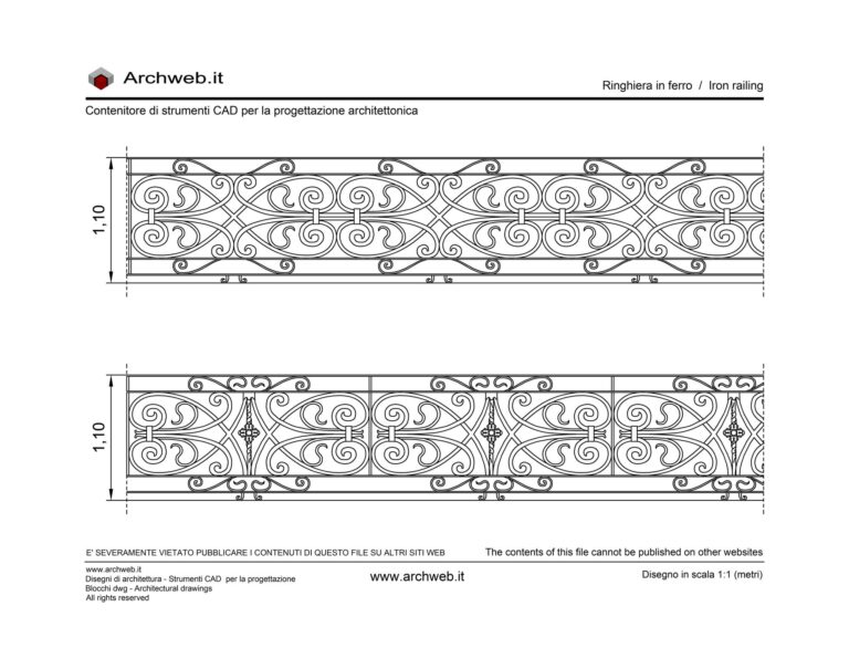 Wrought Iron Railings - Archweb dwg